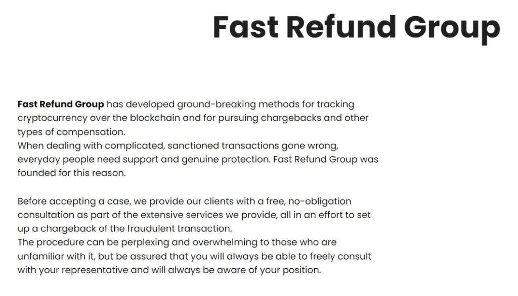Fast Refund Group Review — A Reliable Money Recovery Service - Crypto ...