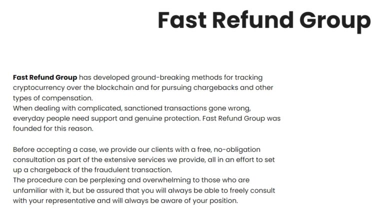 Fast Refund Group Review — A Reliable Money Recovery Service - Crypto ...